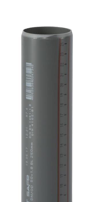 HTsafeGL-Rohr (ohne Muffe),DN 50 / 5000 mm | Aug. Heseding GmbH